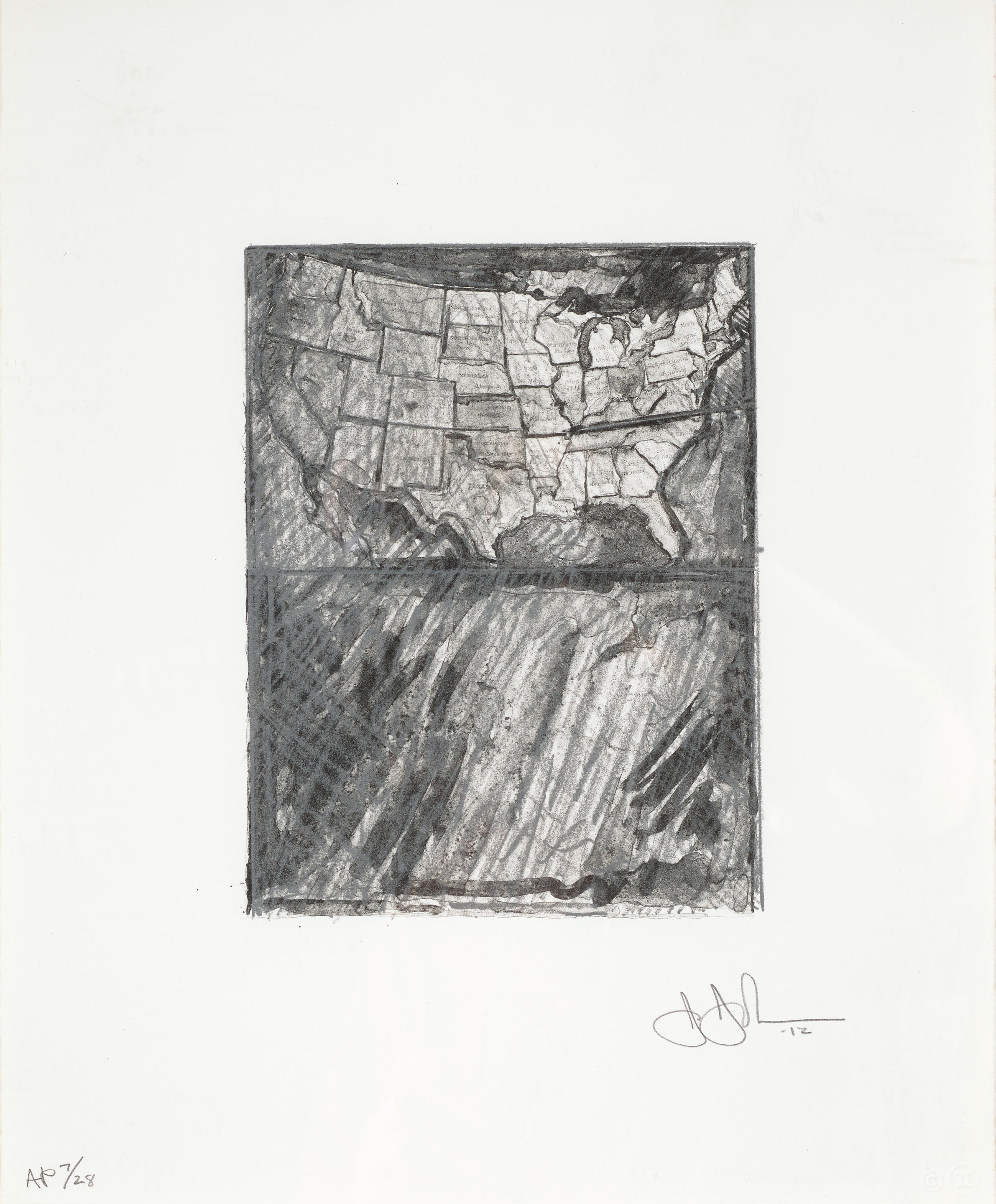 Jasper Johns Artwork Maps 1962