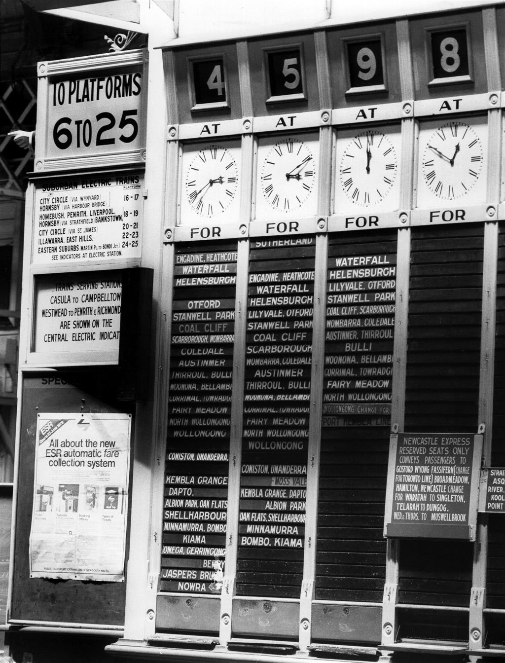 Kevin Berry | Train schedule board at Central Railway Station, Sydney ...