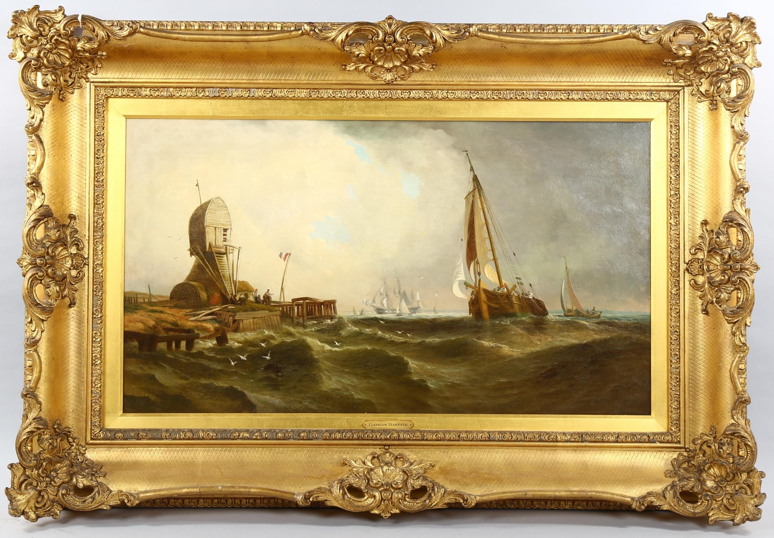 Clarkson Frederick Stanfield | busy Dutch coastal shipping scene ...