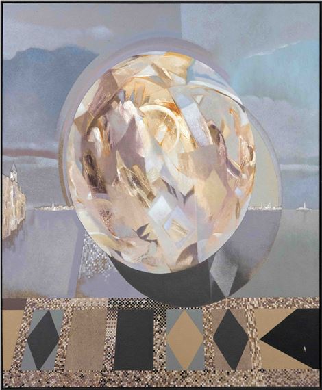 Gerhard Ausborn | Egg shape in front of a fantastic landscape with ...