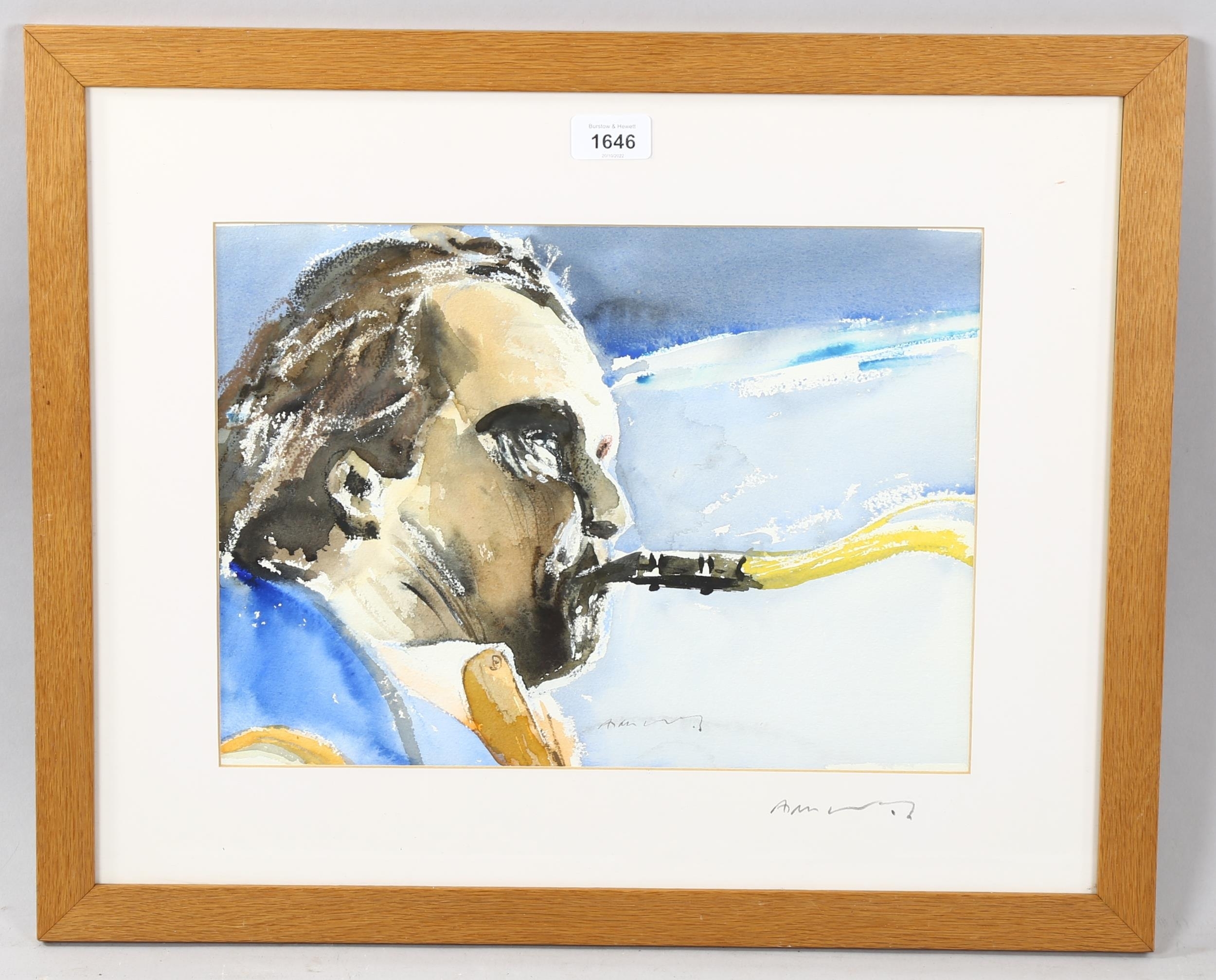 Alan Luff | portrait of saxophone player | MutualArt