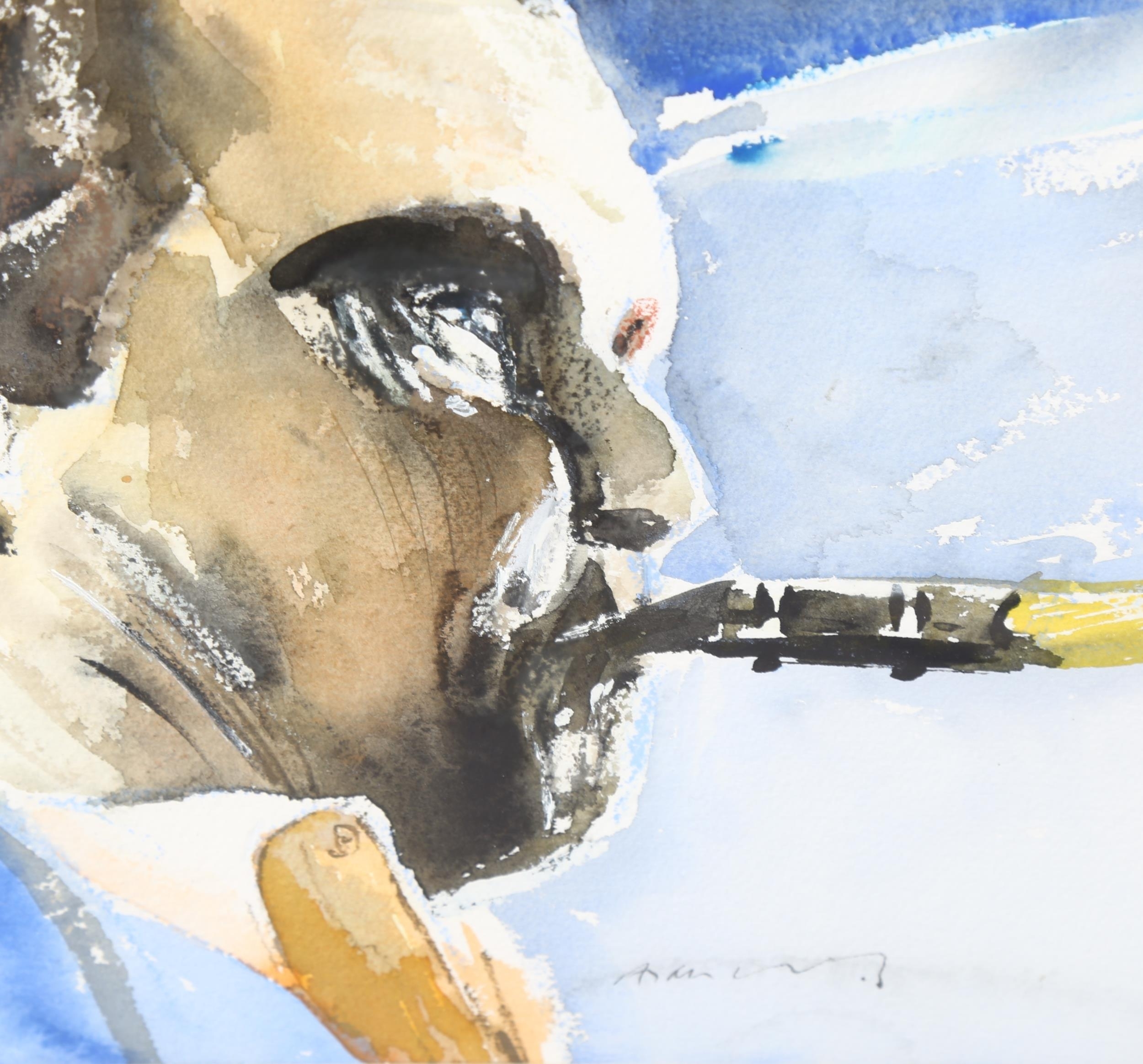 Alan Luff | portrait of saxophone player | MutualArt