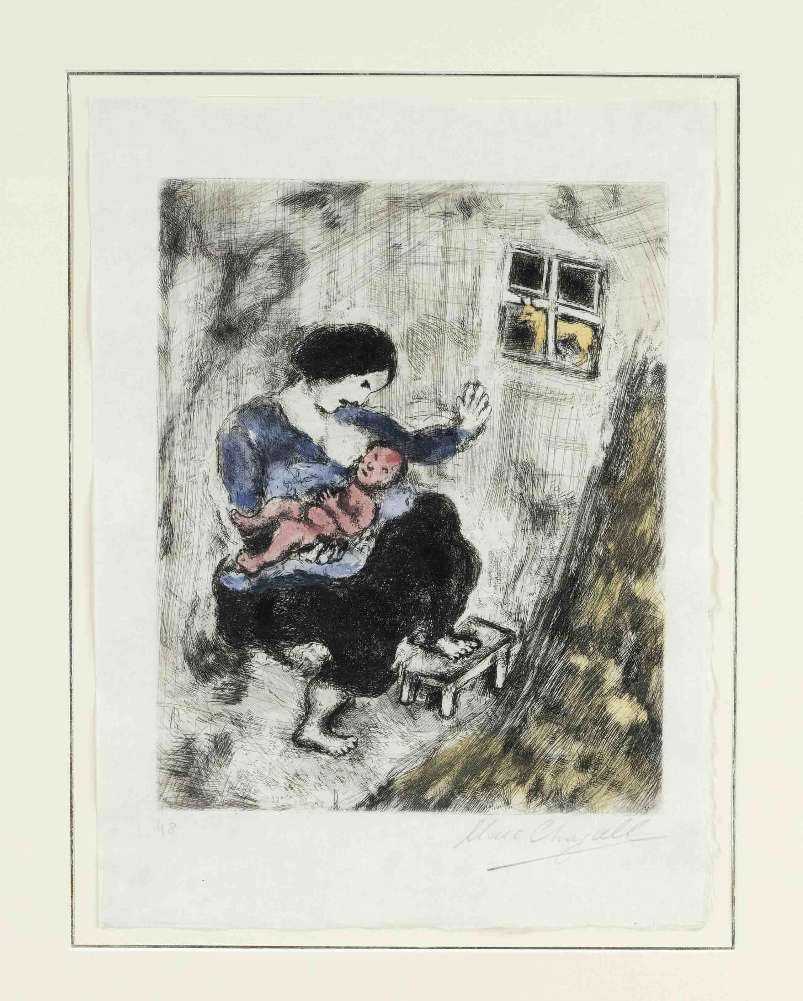 Marc Chagall | The Wolf, the Mother and the Child | MutualArt