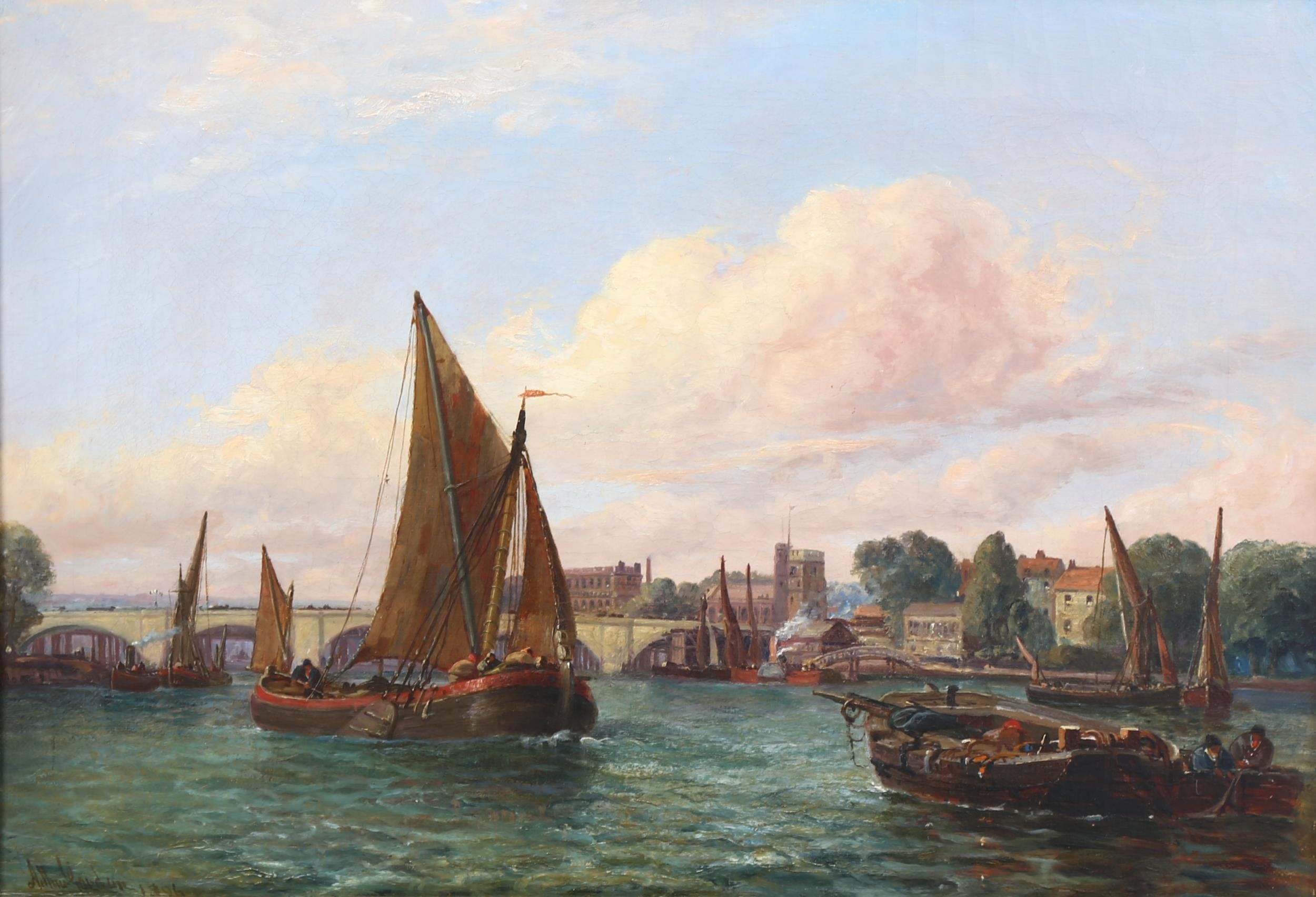Arthur Gordon | Thames scenes near Putney | MutualArt
