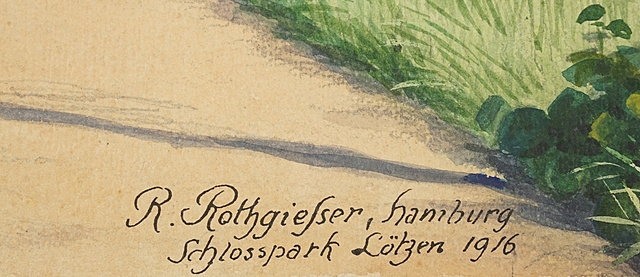 Richard Rothgiesser | Drei Parkansichten Schloss Lötzen (1915) | MutualArt