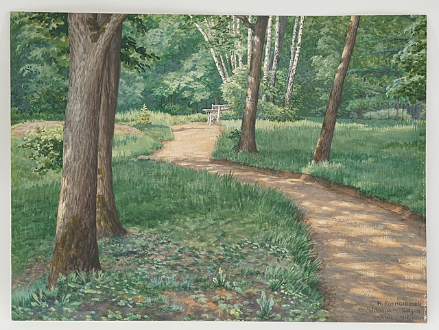 Richard Rothgiesser | Drei Parkansichten Schloss Lötzen (1915) | MutualArt