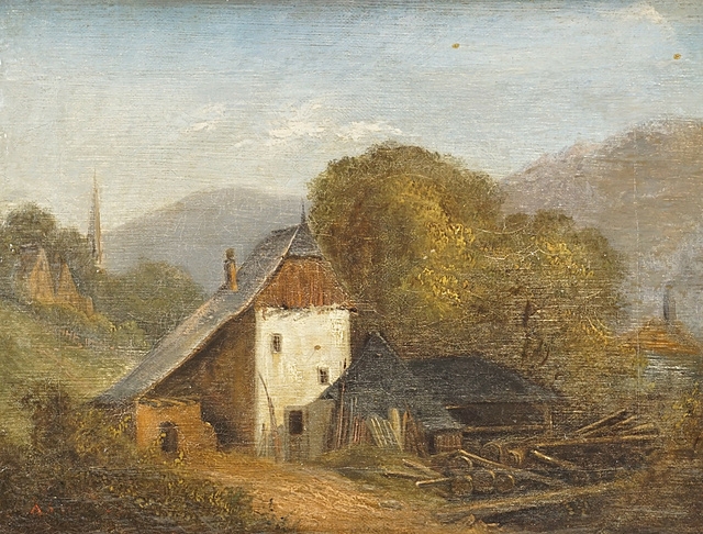 August Seidel | Gehöft in der Landschaft (1851) | MutualArt
