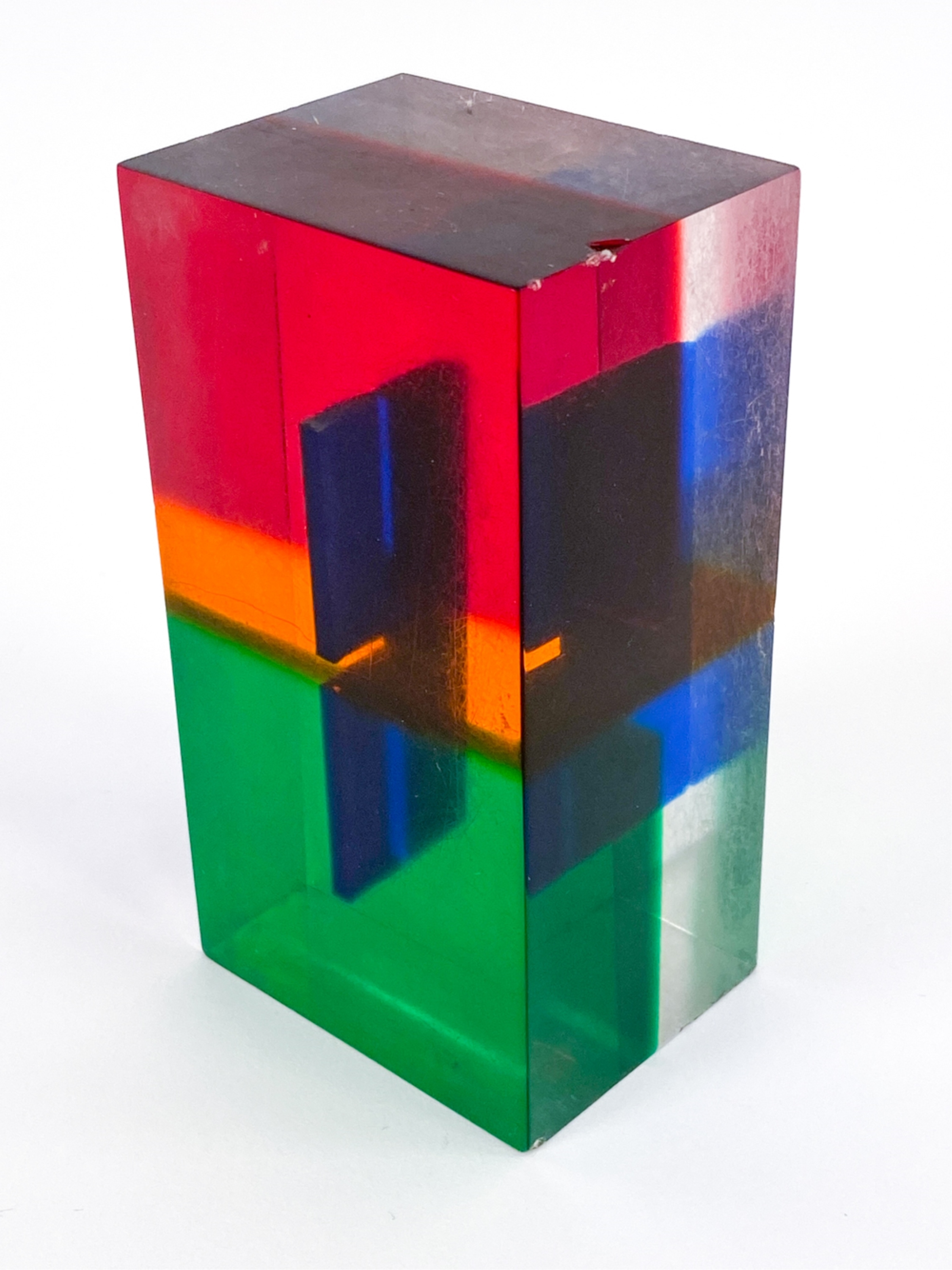 Merle Edelman | MERLE EDLEMAN ACRYLIC OP ART PAPERWEIGHT | MutualArt