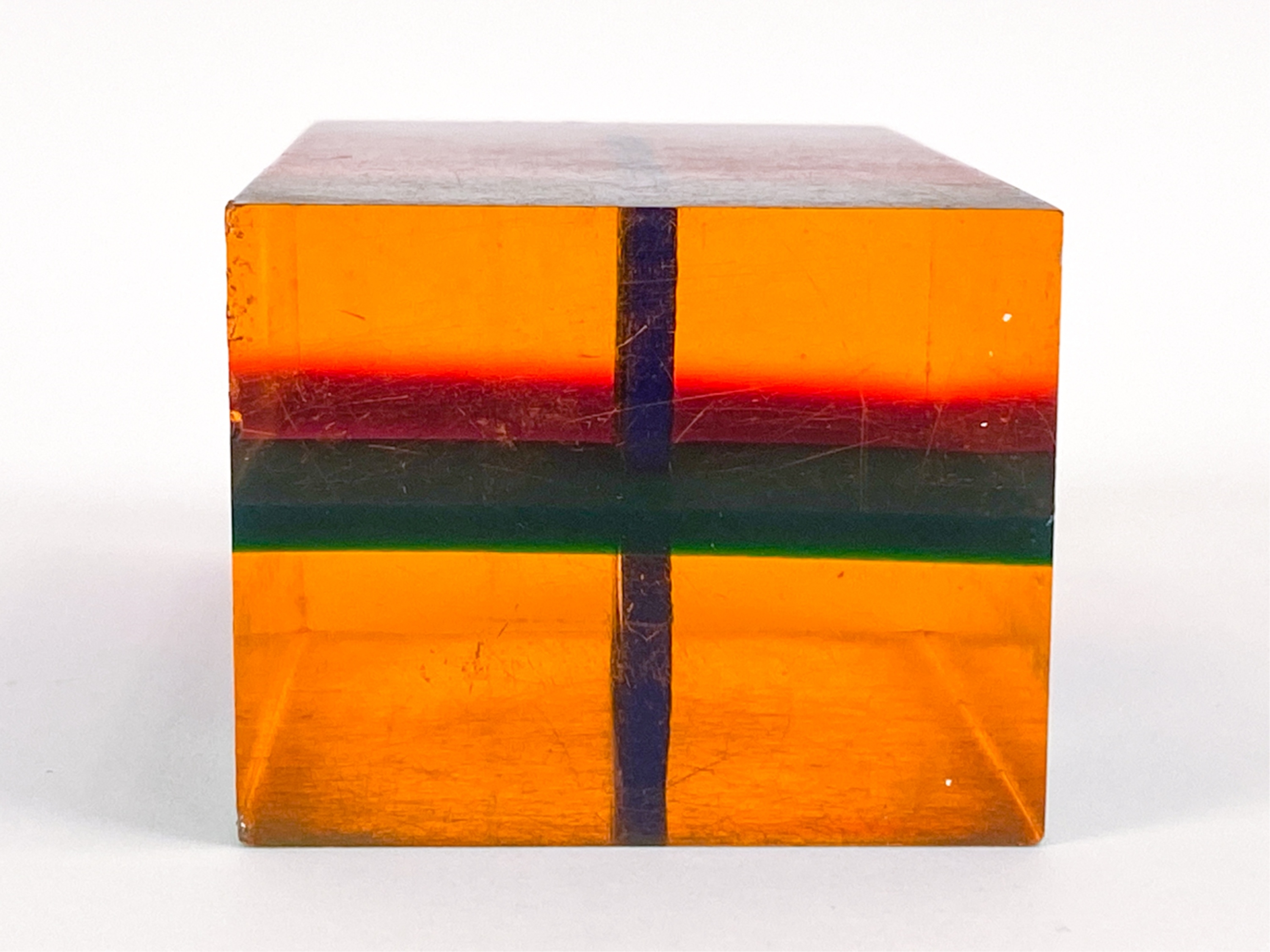 Merle Edelman | MERLE EDLEMAN ACRYLIC OP ART PAPERWEIGHT | MutualArt