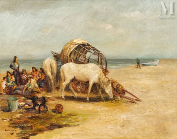 Marcel Dyf | Halte des gitans (1940) | MutualArt