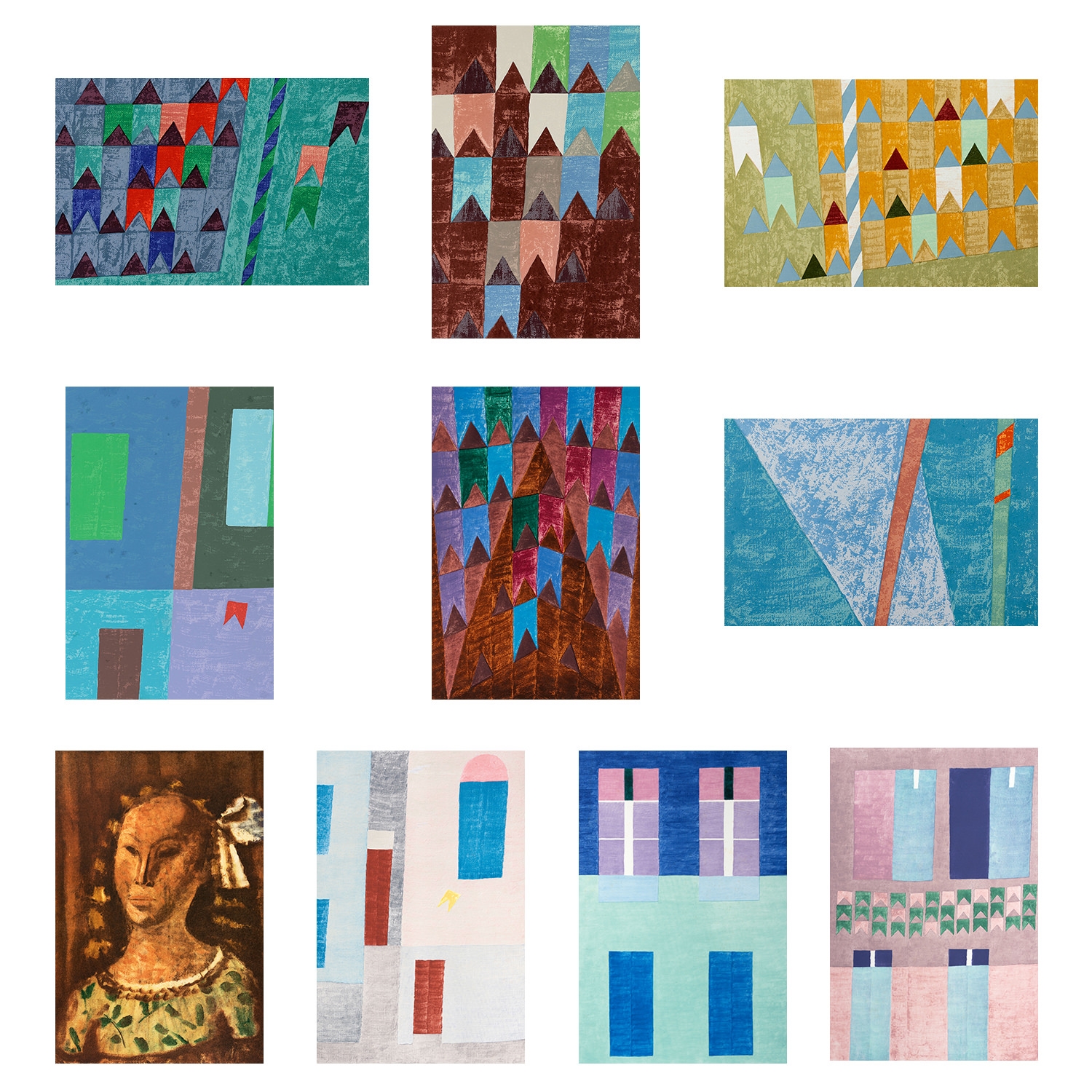 Alfredo Volpi | Bandeirinhas e Mastro | MutualArt