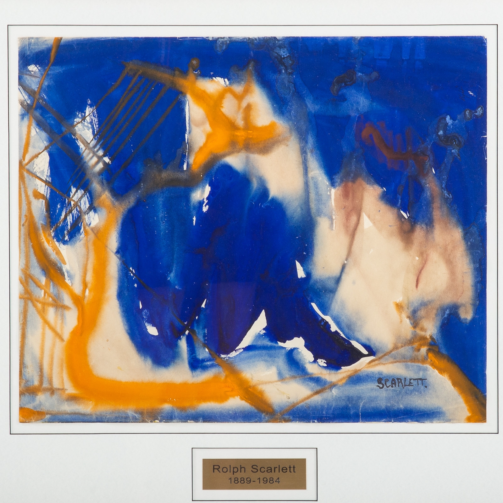 Rolph Scarlett | Abstract in Blue | MutualArt