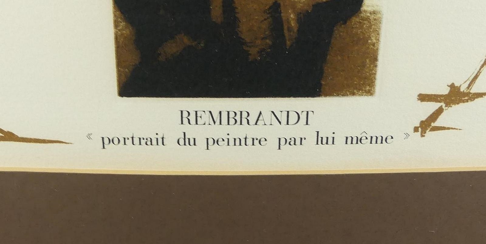 Salvador Dalí | Rembrandt - portrait du peintre par lui meme (1974 ...