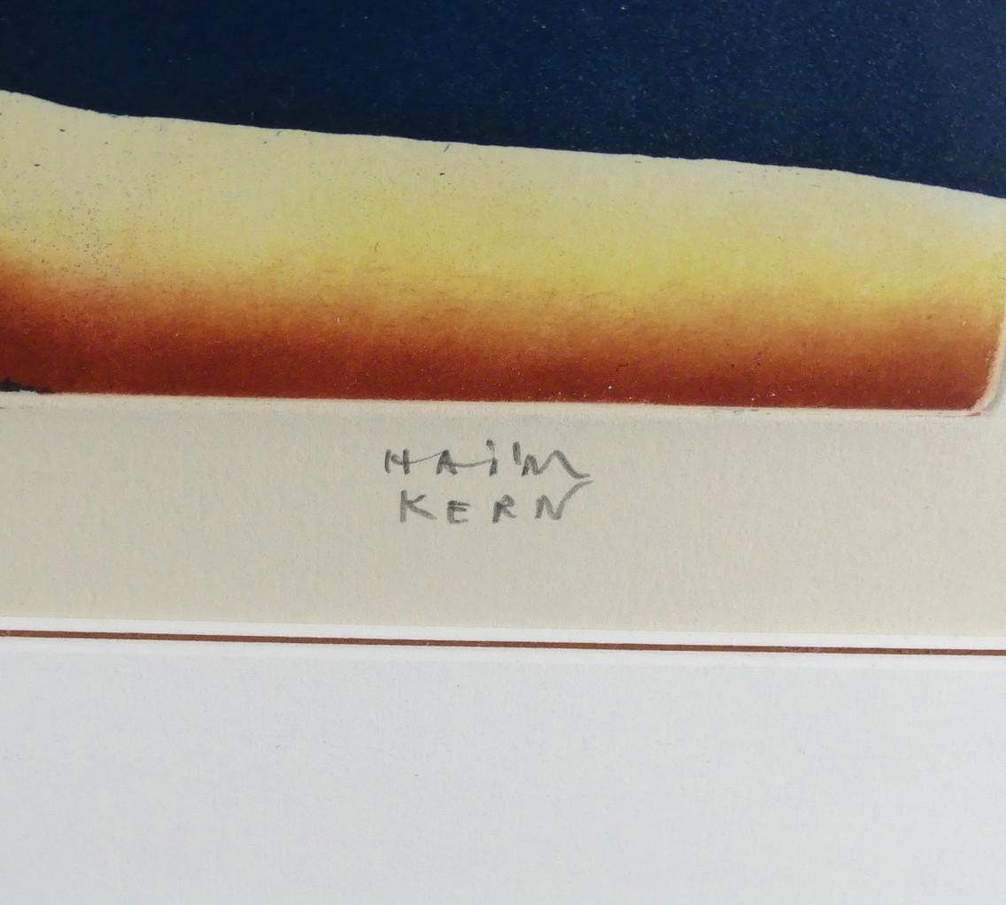 Haim Kern | Untitled: City Scene with Revolver and Figures | MutualArt