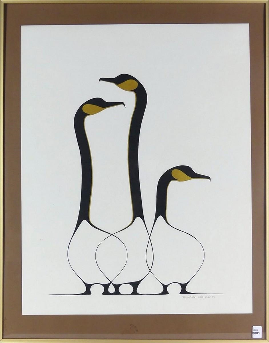 Benjamin Chee Chee | Framed lithograph print (1974) | MutualArt