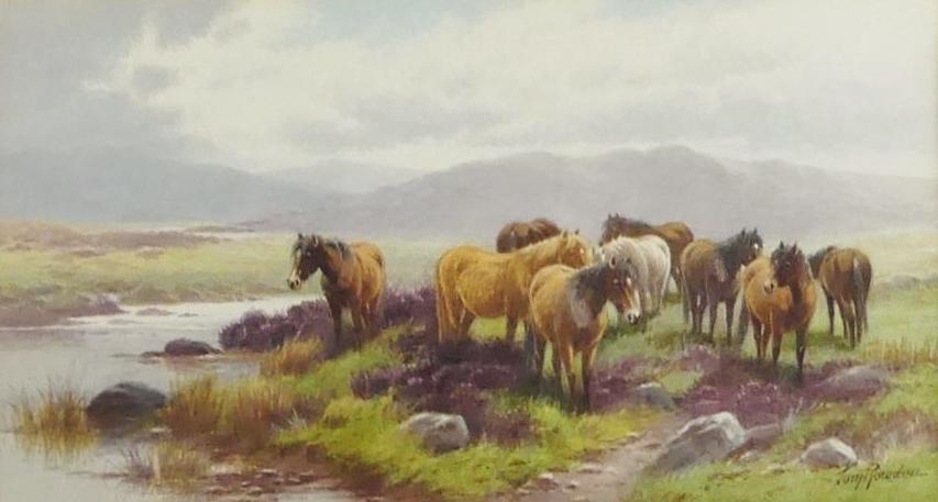 Thomas Rowden | Untitled: Horses in a Moorland Landscape | MutualArt