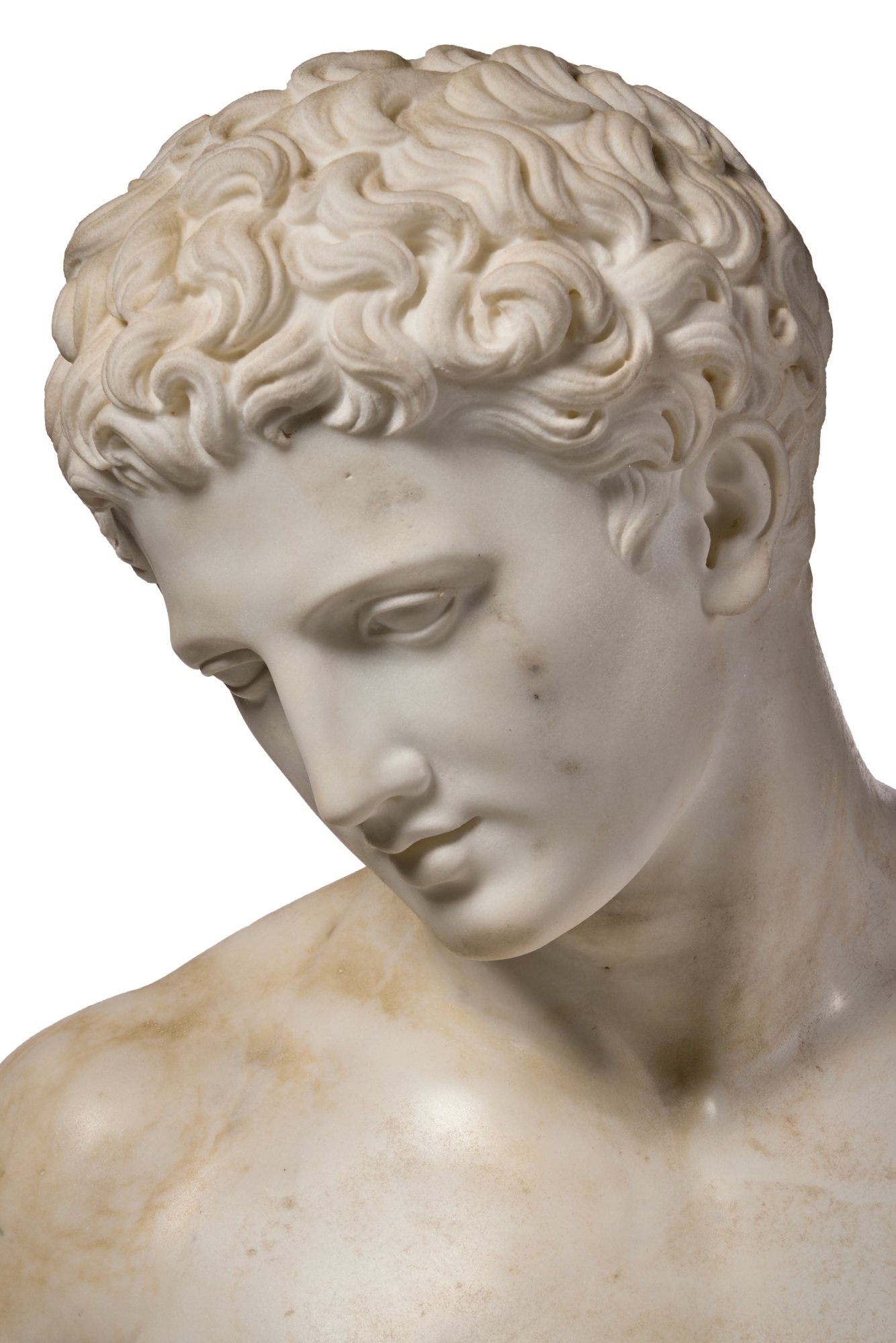 Emil Wolff | A White Marble Sculpture of Adonis (1835) | MutualArt