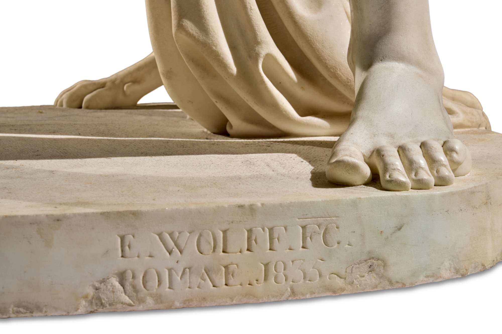 Emil Wolff | A White Marble Sculpture of Adonis (1835) | MutualArt