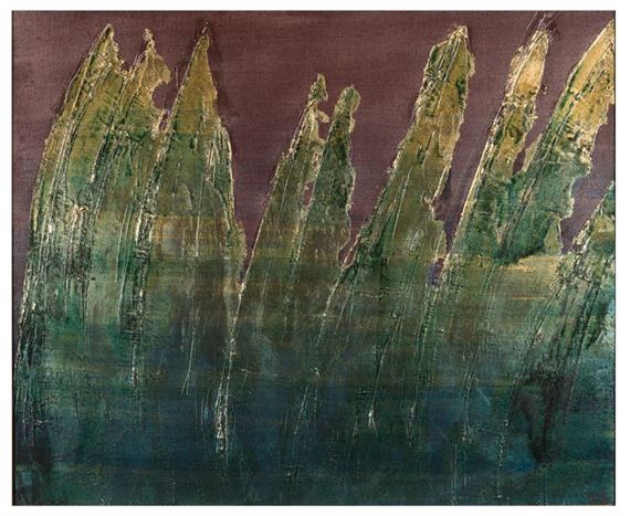 Anna-Eva Bergman | N°7-1974 Flamme bleue (1974) | MutualArt