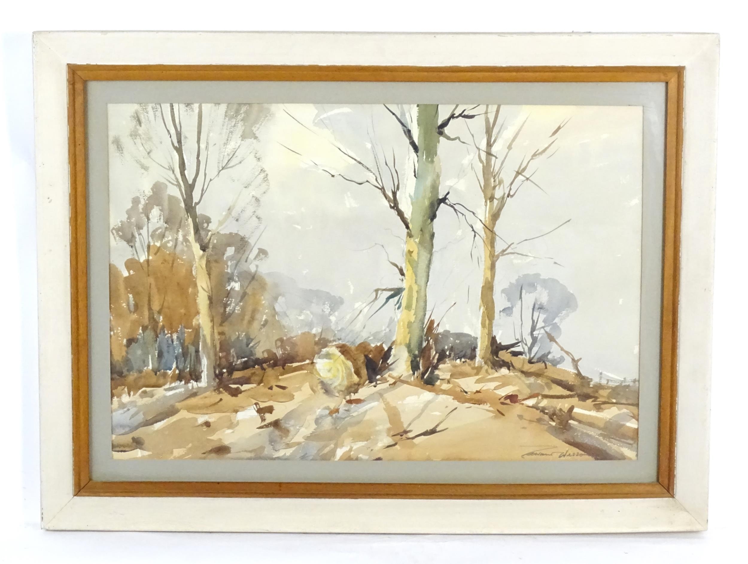Edward Wesson | Edward Wesson, Watercolour, A landscape study wi (1969 ...