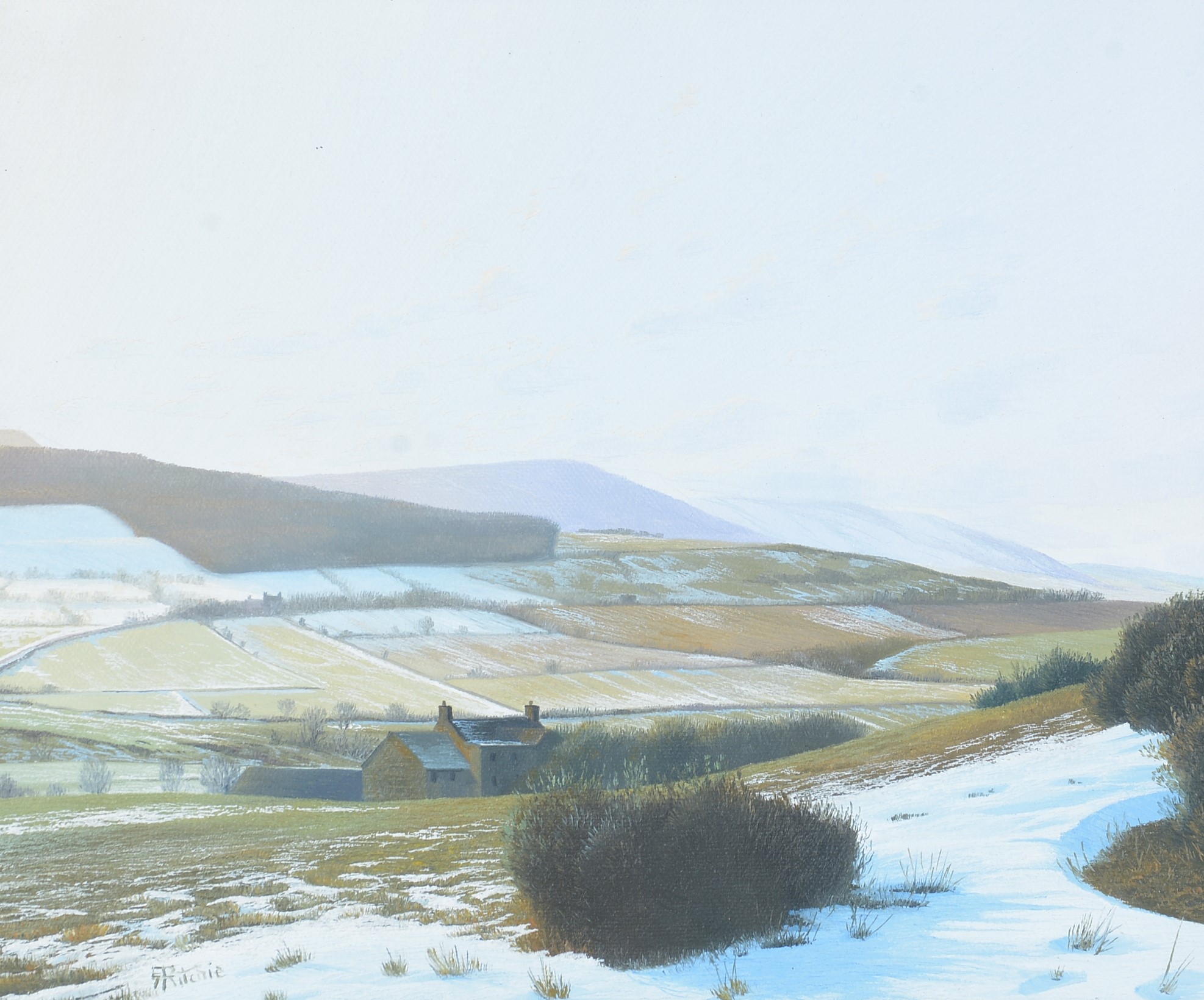 Robert Ritchie | A Snow Dusted English Country Landscape | MutualArt