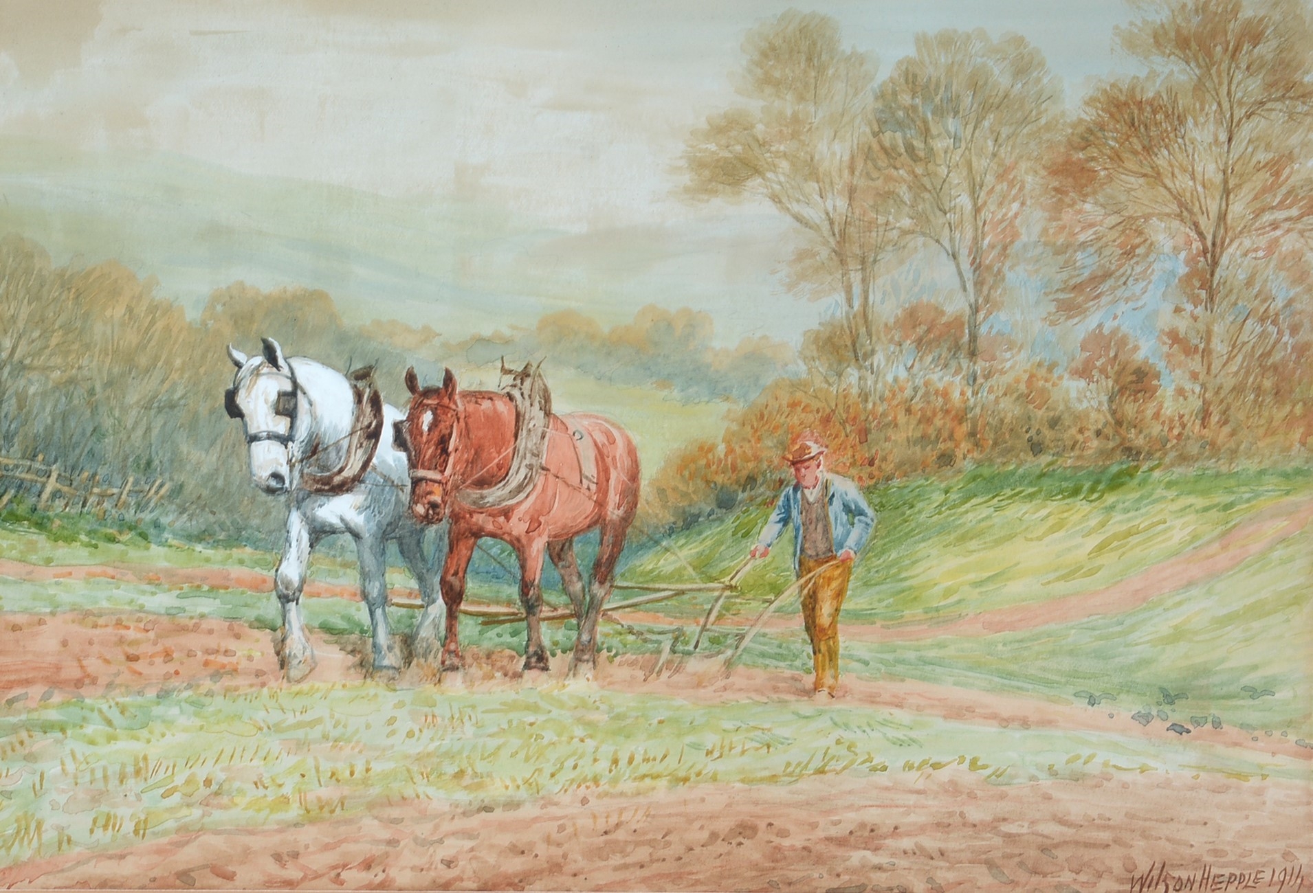 Wilson Hepple | Ploughing Scene | MutualArt