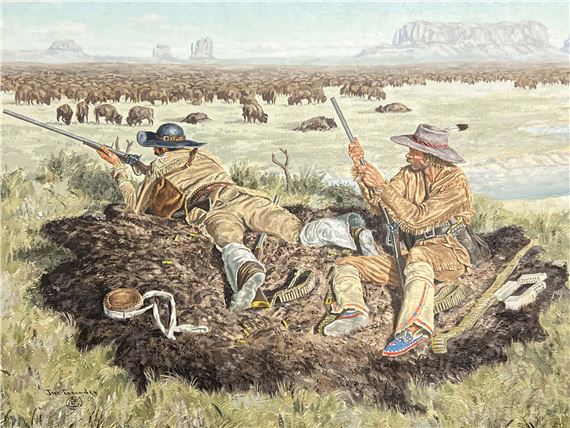 Joe Grandee | The Buffalo Hunters of Llano Estacado | MutualArt
