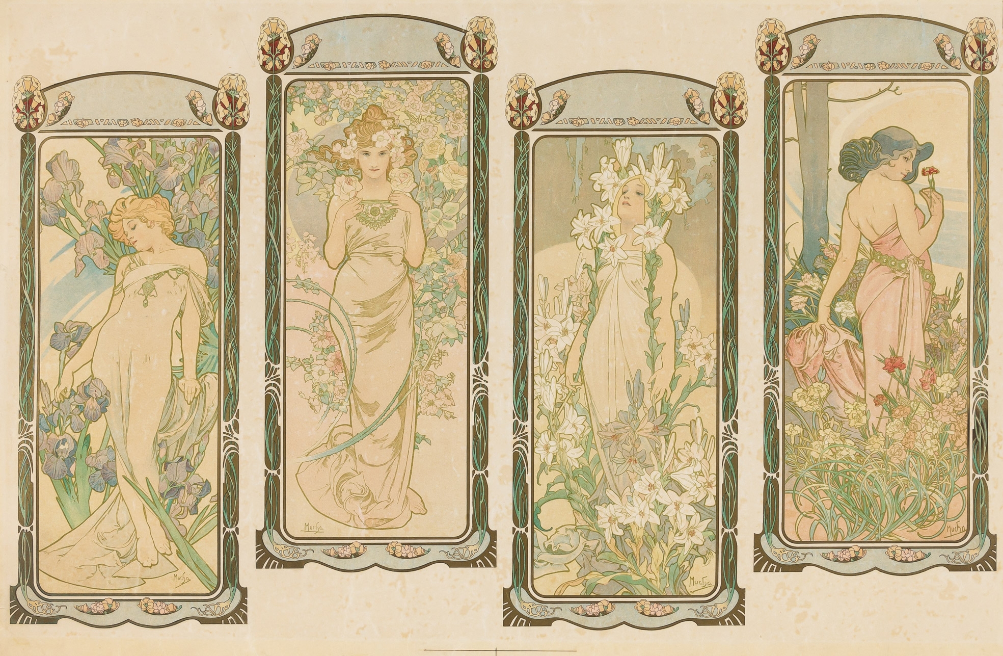 Alphonse Mucha | LES FLEURS (SEE RENNERT/WEILL 49) (Circa 1901) | MutualArt