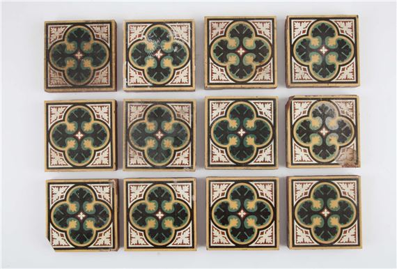 Edward William Godwin | a set of twelve architectural terracotta tiles ...