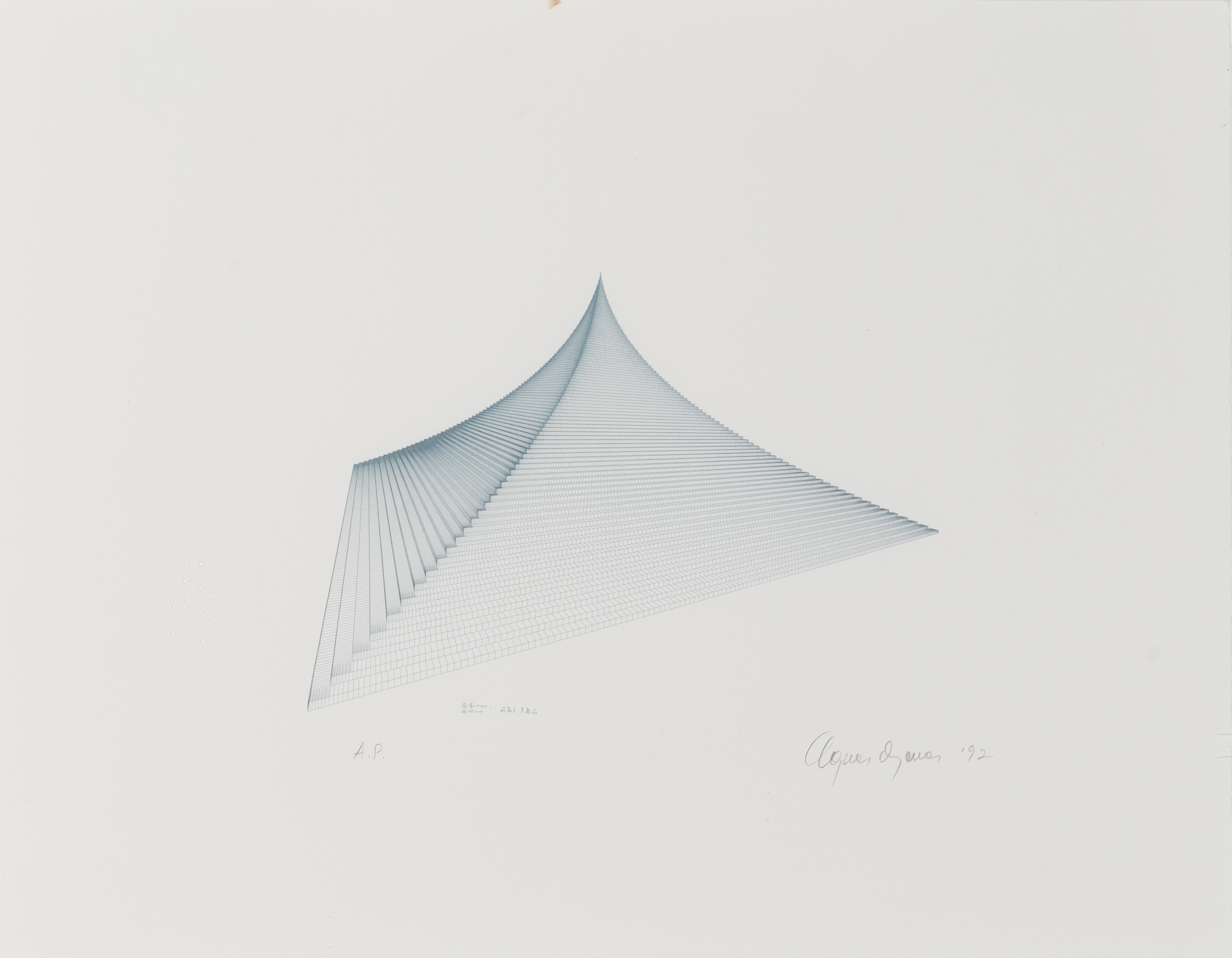 Agnes Denes | PROBABILITY PYRAMID (1992) | MutualArt