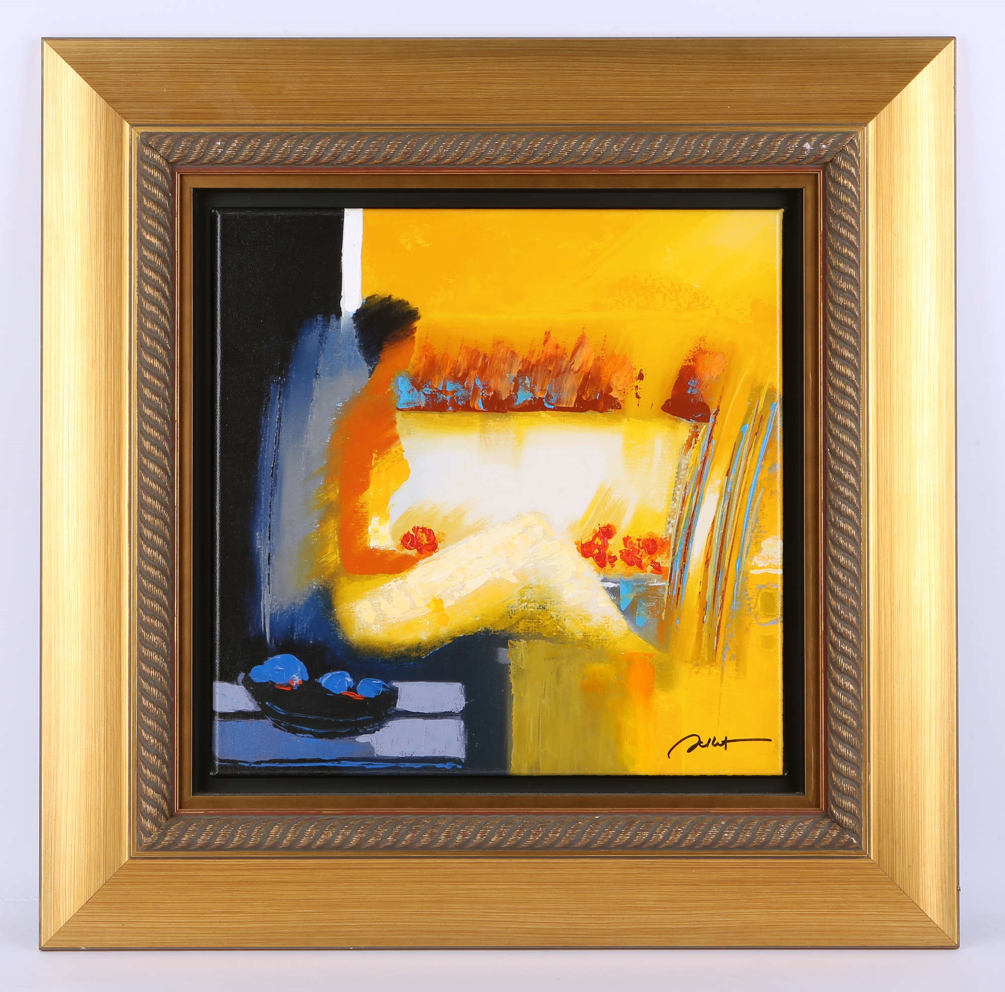 Émile Bellet | interior scene with seated female figure | MutualArt