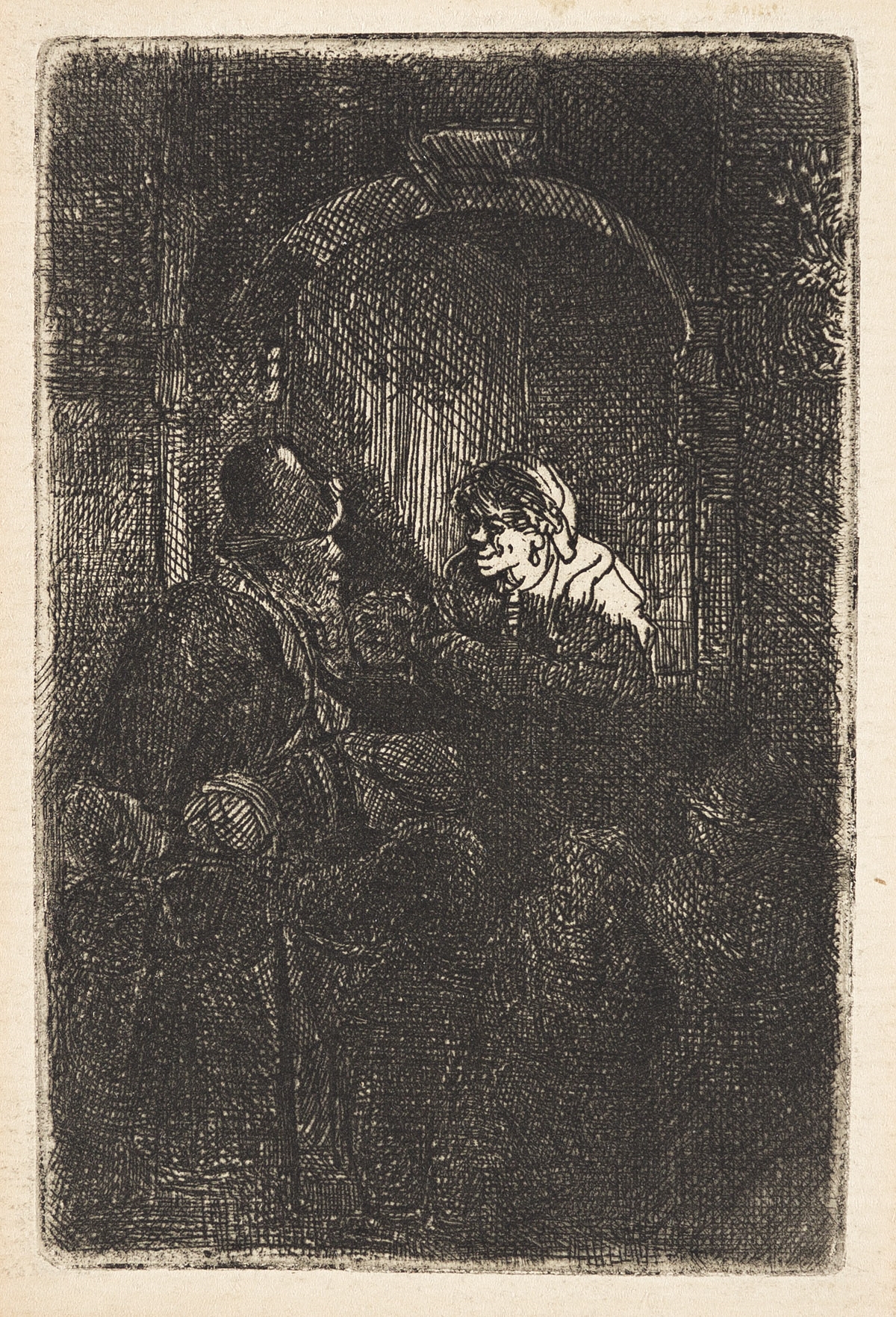 Rembrandt van Rijn | A Hurdy-Gurdy Player Followed by Children at the ...