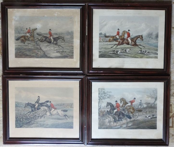 Henry Thomas Alken | Suite of four color lithographs depicting hunting ...
