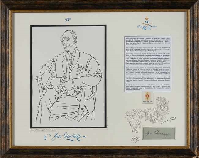 Pablo Picasso | PORTRAIT D'Igor Stravinsky | MutualArt