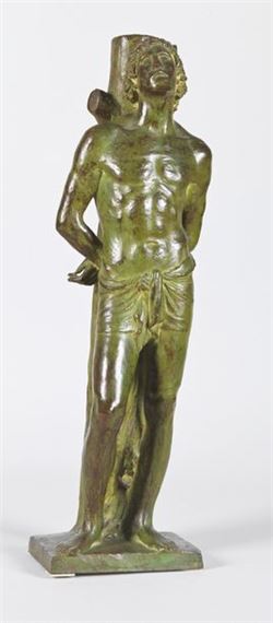 Claudio Botta | Green patinated bronze sculpture | MutualArt
