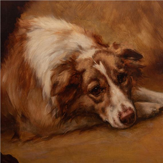 Maud Alice Earl | Study of a Black Chow and a Rough Collie | MutualArt