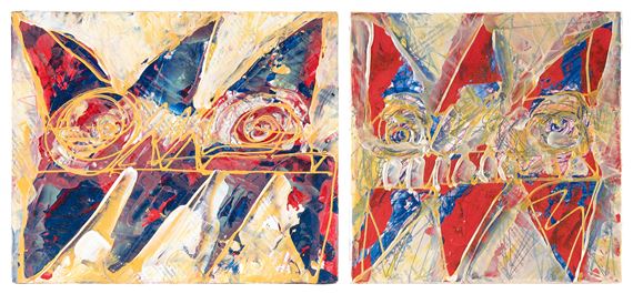 Wayne Cunningham | Pair of abstract collages. | MutualArt