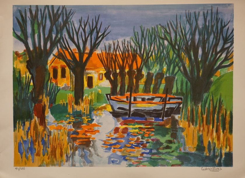 Gabriel Paris | Barque sur l'étang | MutualArt