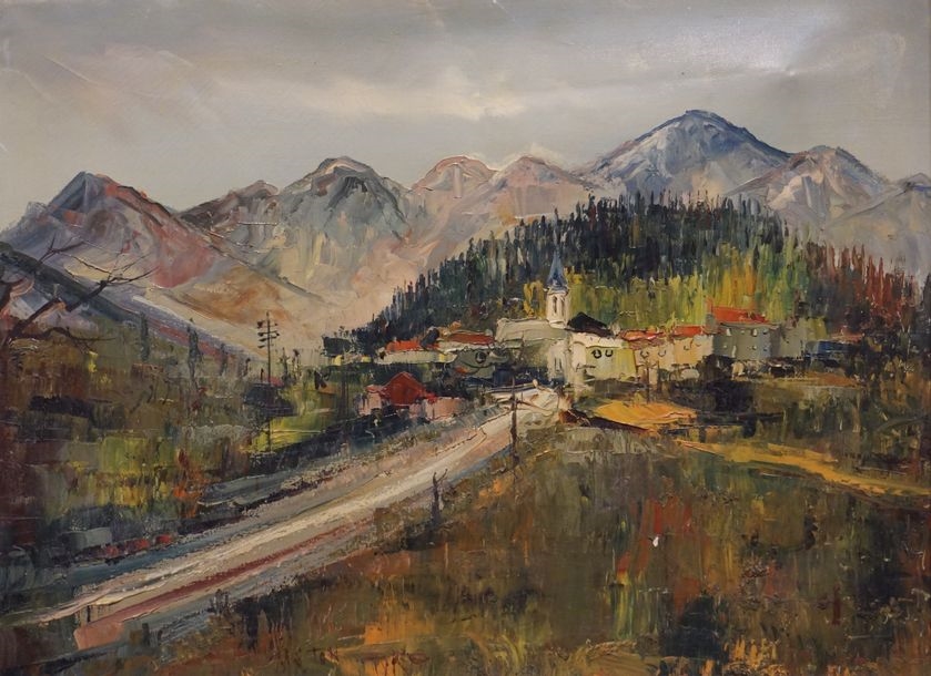 Gaston Tyko | Village de montagnes | MutualArt