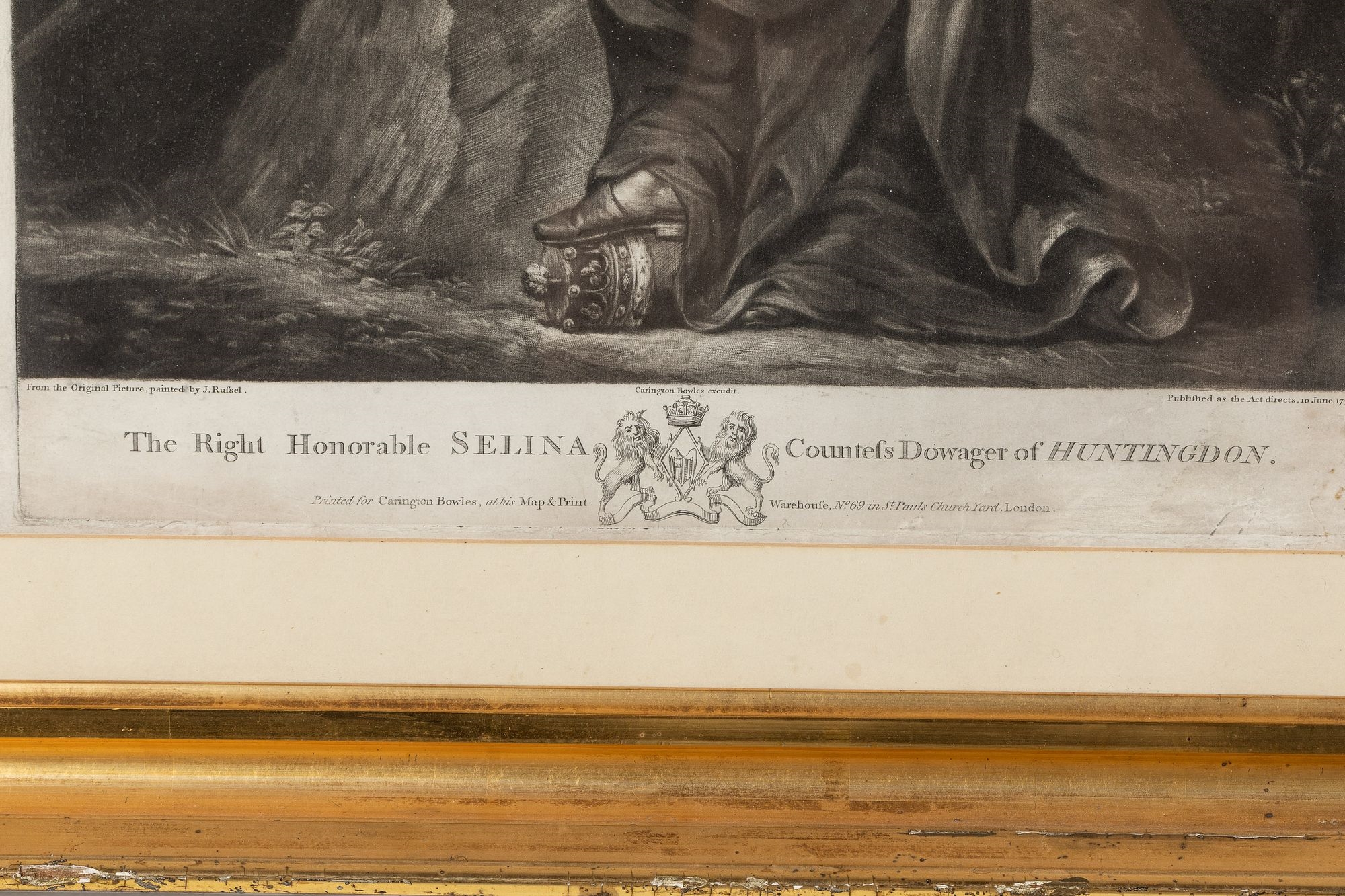 J. Russell | Selina Countess Dowager of Huntingdon, Printed for ...