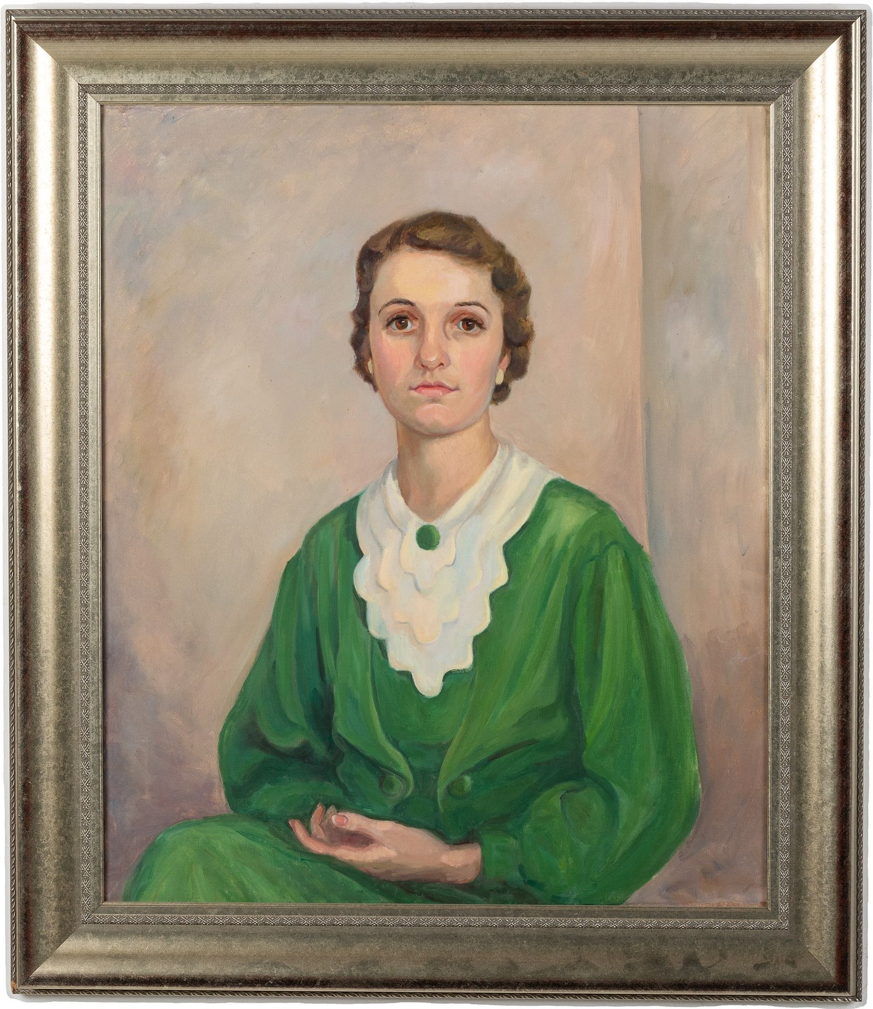 Anne Taylor Nash | Portrait of a Woman in a Green Dress | MutualArt