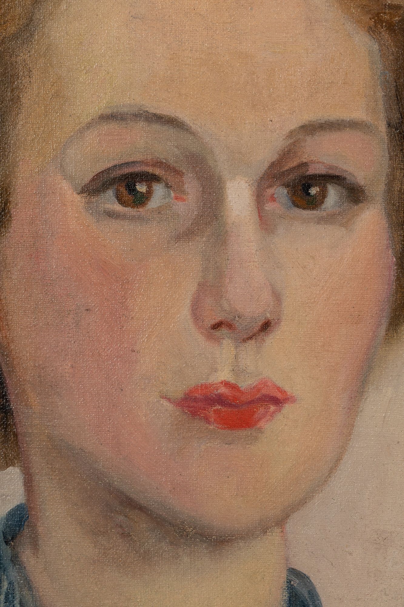 Anne Taylor Nash | Portrait of a Woman in Blue Dress | MutualArt