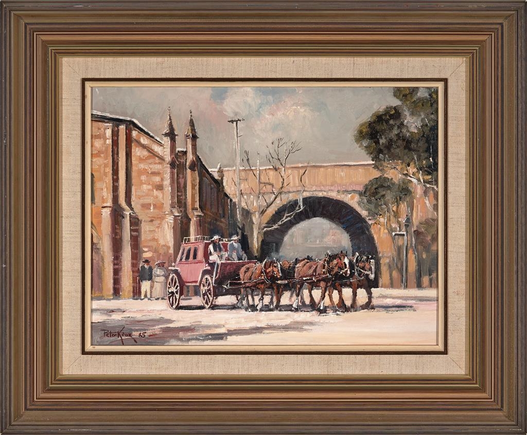 Peter Krak | Horse Carriage at the Rocks (1985) | MutualArt