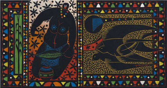 Roy Solomon Ndinisa | Female Figure with Birds | MutualArt