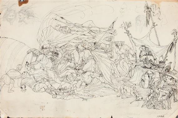 Wilhelm von Kaulbach | A study for a battle (1866) | MutualArt
