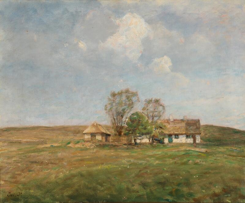 Julius Paulsen | Landscabe with small farm | MutualArt
