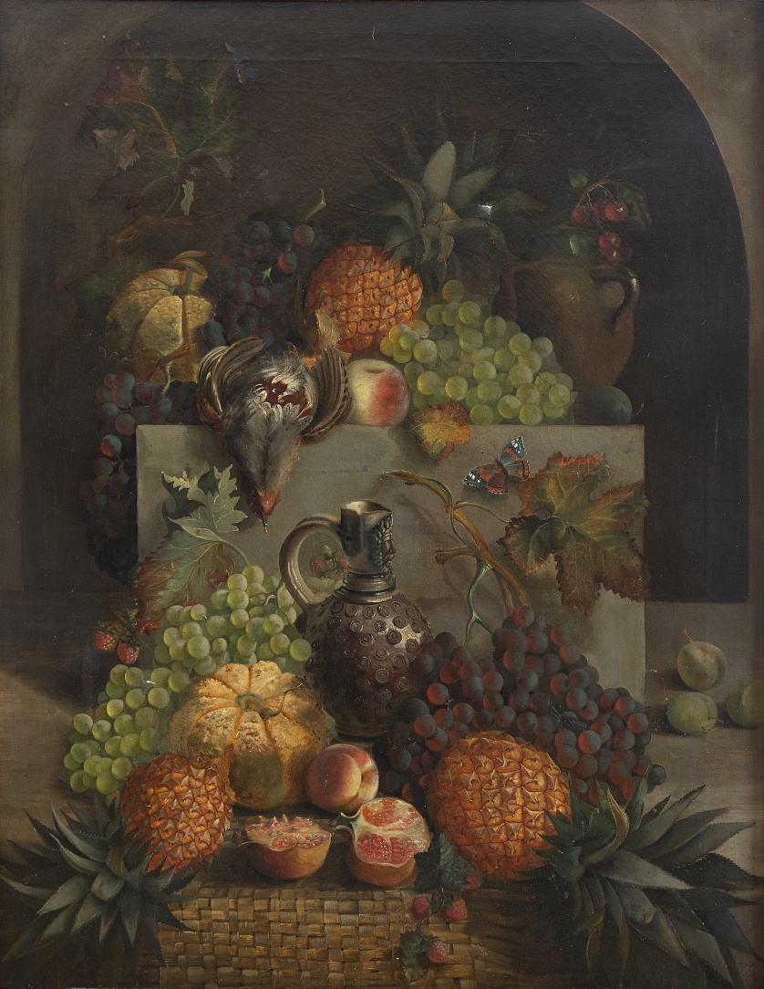 Rachel Ruysch | Bodegón con frutas y naturaleza muerta en una hornacina ...