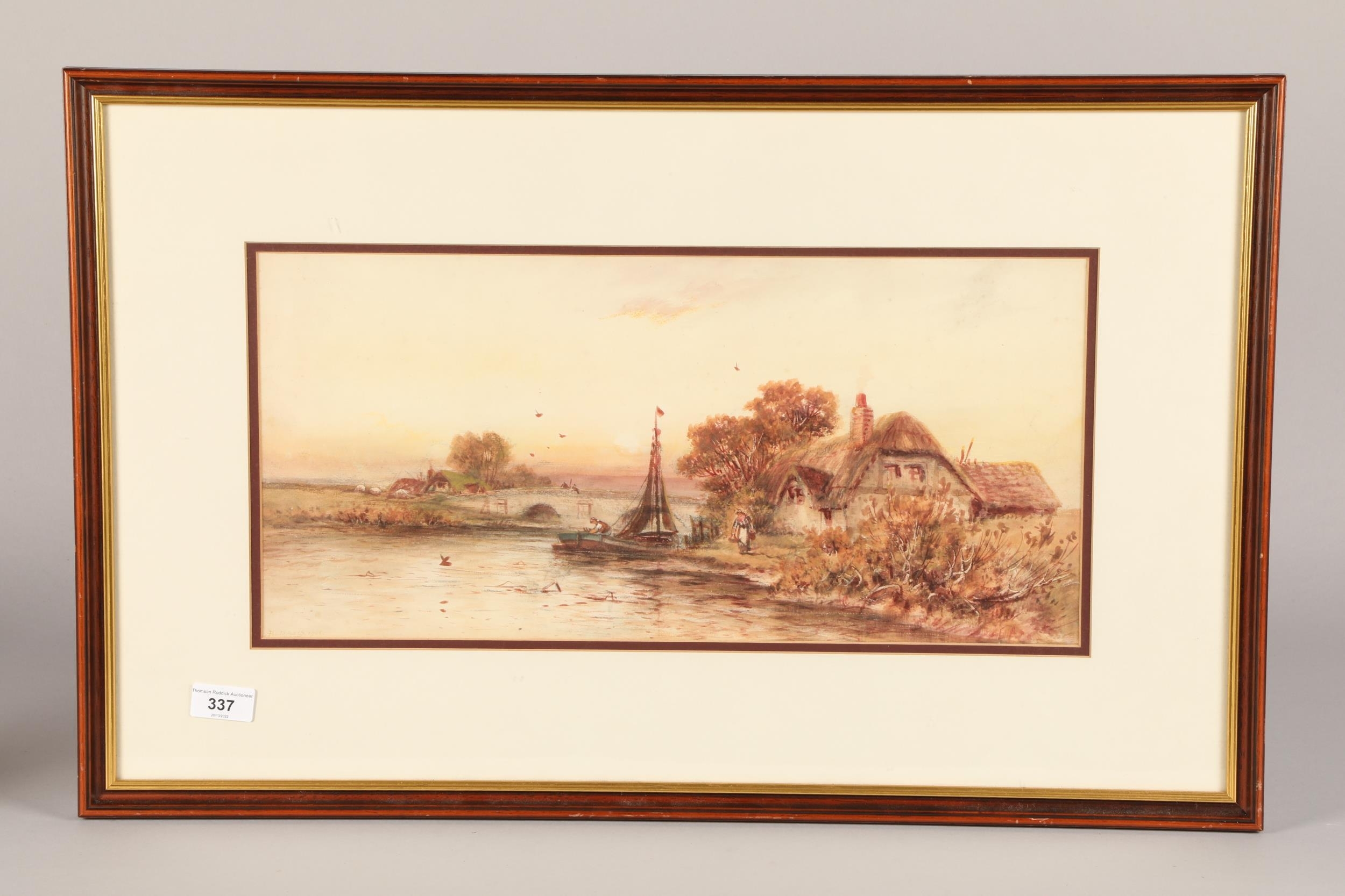 H. B. Davis | 'Peaceful River Scene' (1905) | MutualArt