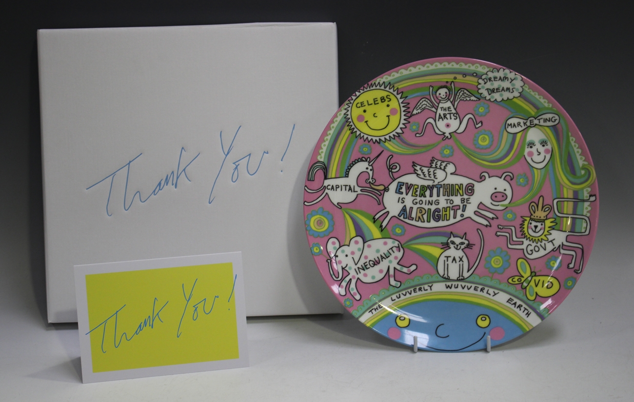 Grayson Perry | Rainbow Sickness plate | MutualArt