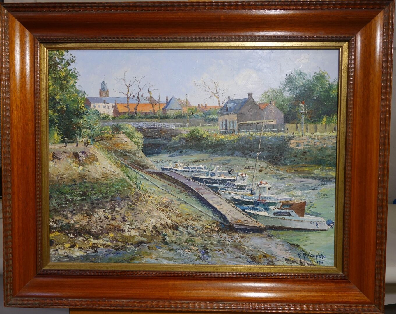 Roger Bolzonello | Maison au bord du fleuve (1987) | MutualArt